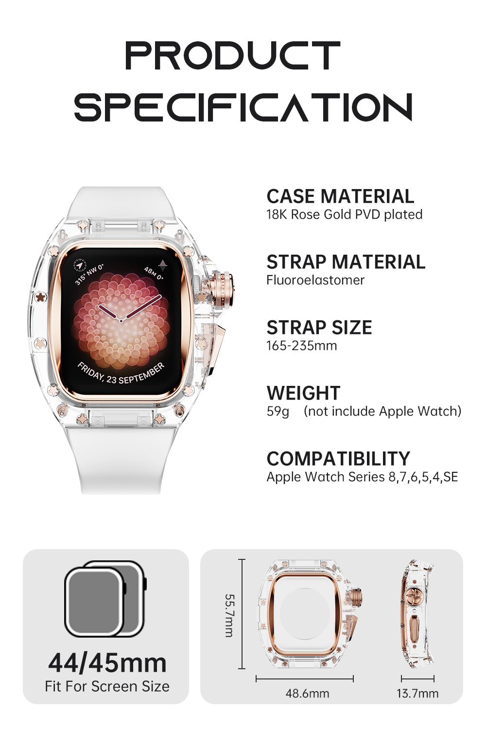 Apple Watch Case Crystal C1 – TEN TWELVE 1012